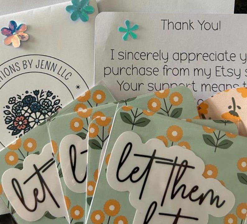 Let Them Let Me Sticker: Motivational Waterproof Vinyl With Laminated ...