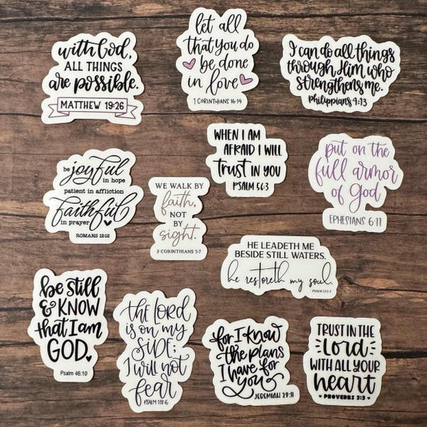 Bible Verse Sticker - Etsy