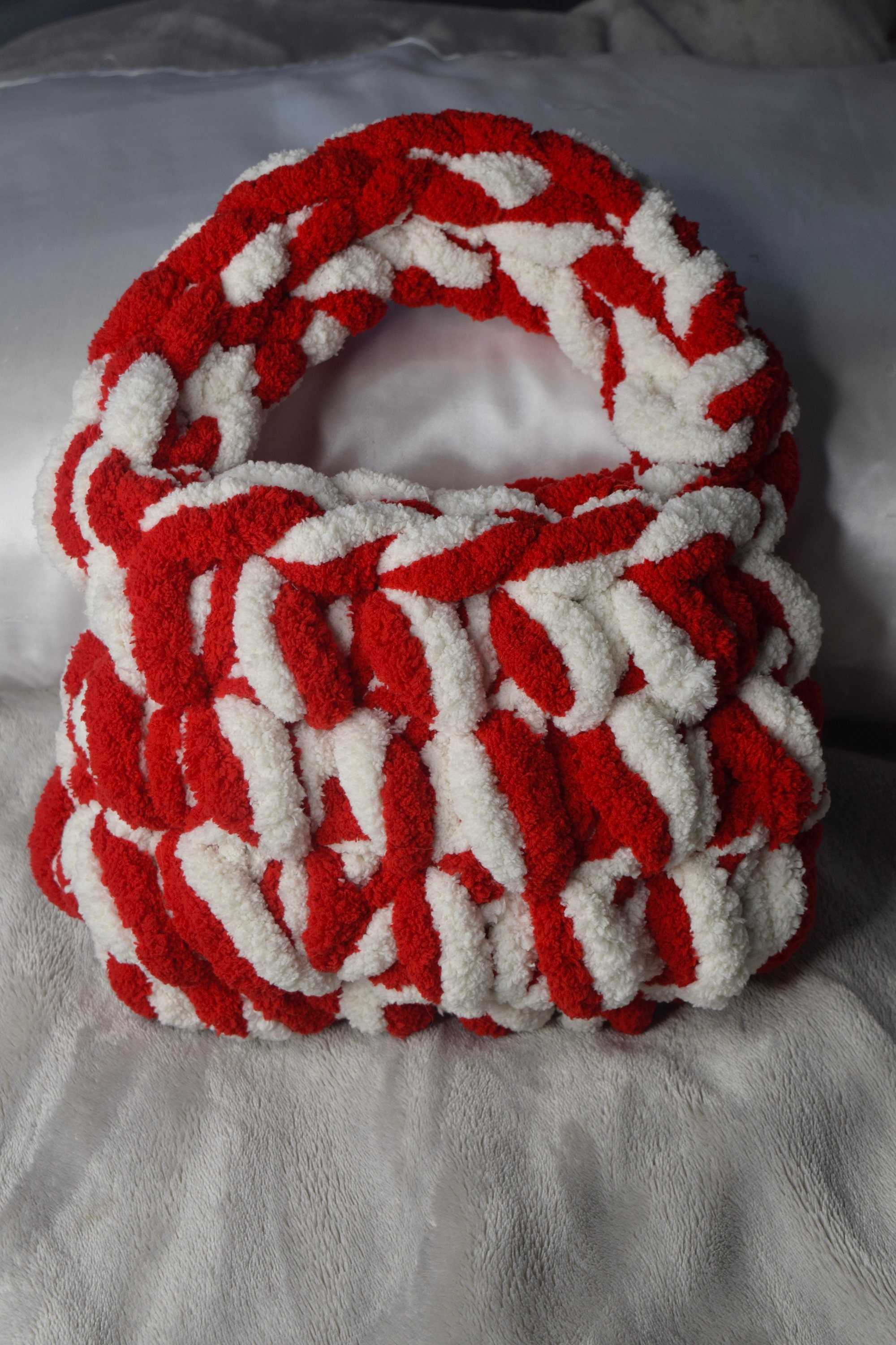 CANDY CANE Christmas CROCHET Bag Pattern Christmas Crochet Gifts Hand ...