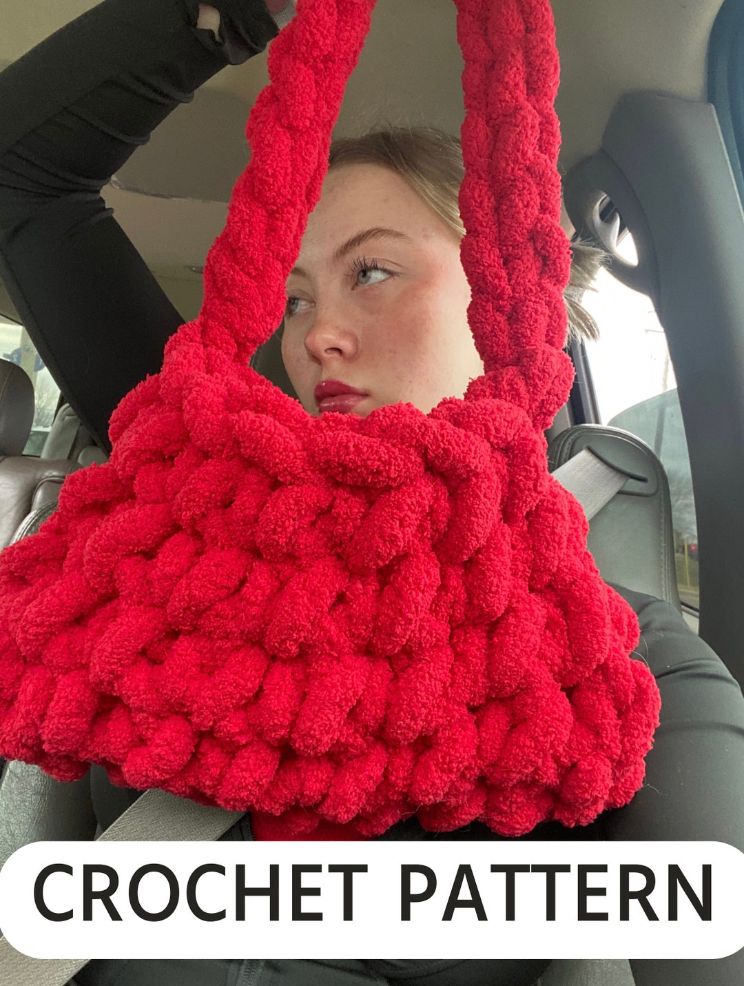 Chunky Crochet Bag Pattern, Quick Chunky Purse Pattern, Cute Valentines ...