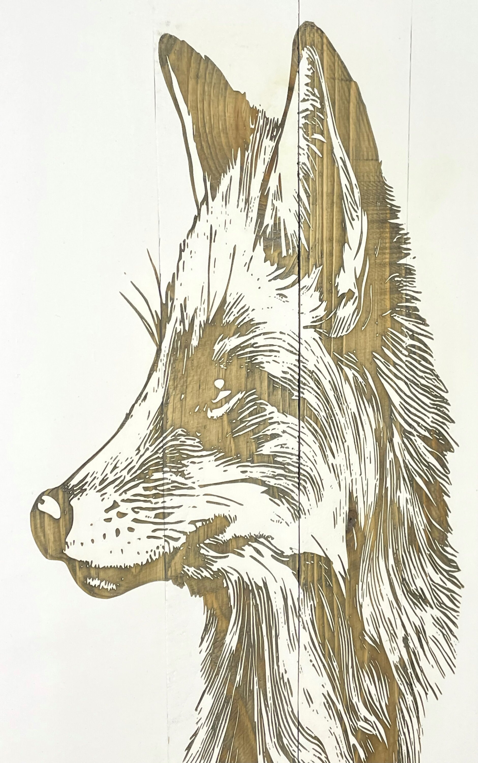 The Fox Sign Laser Engraved Pallet Wood Sign Animal Signs Pet Decor ...