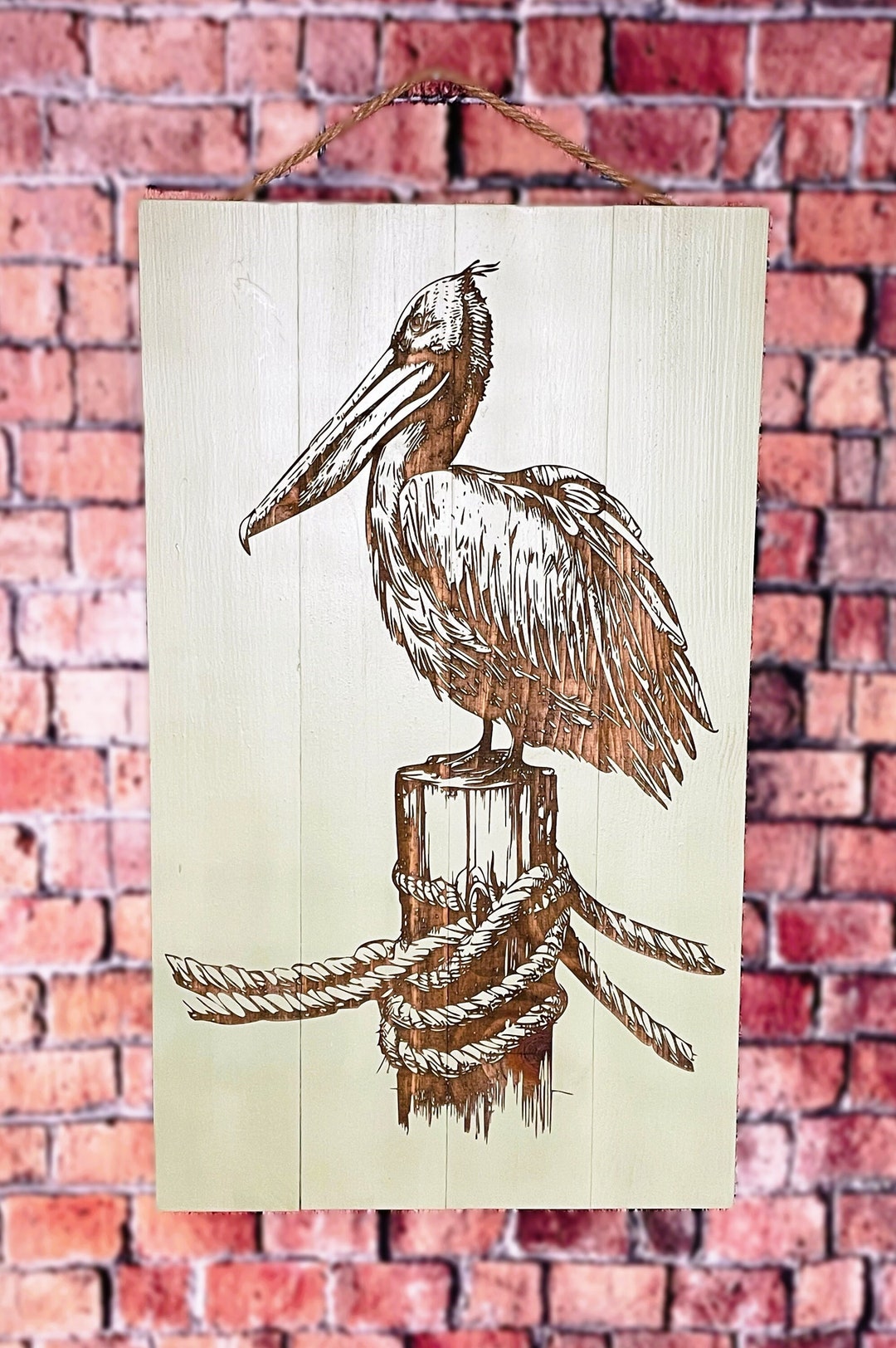 Pelican Sign Laser Engraved Pallet Wood Sign Animal - Etsy