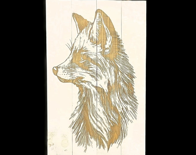 The Fox Sign | Laser Engraved | Pallet Wood Sign | Animal Signs | Pet ...