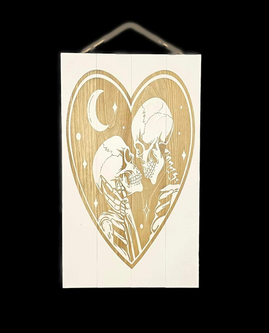 Skull Love | Laser Engraved | Pallet Wood Sign | Gothic Decor | Skull ...