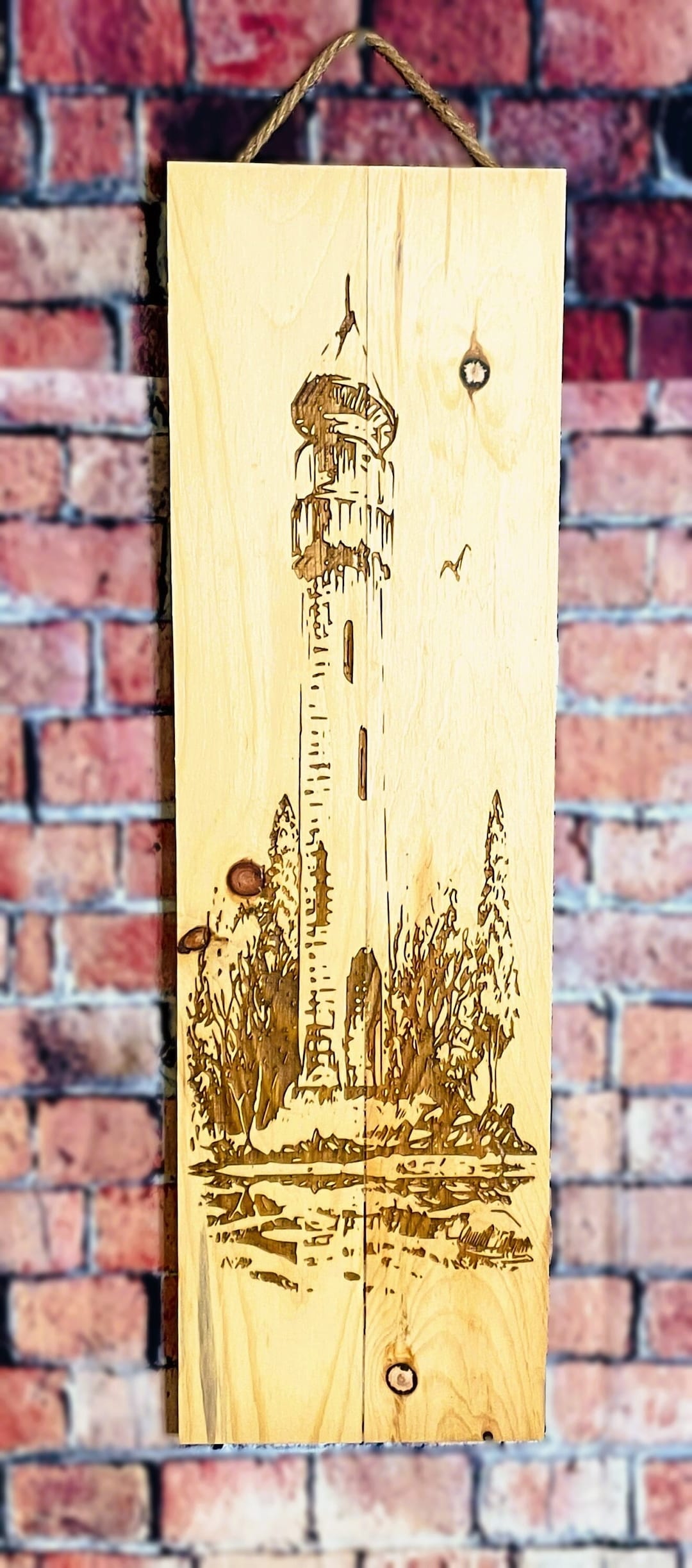 Lighthouse Sign A Laser Engraved Painted Wood Sign - Etsy