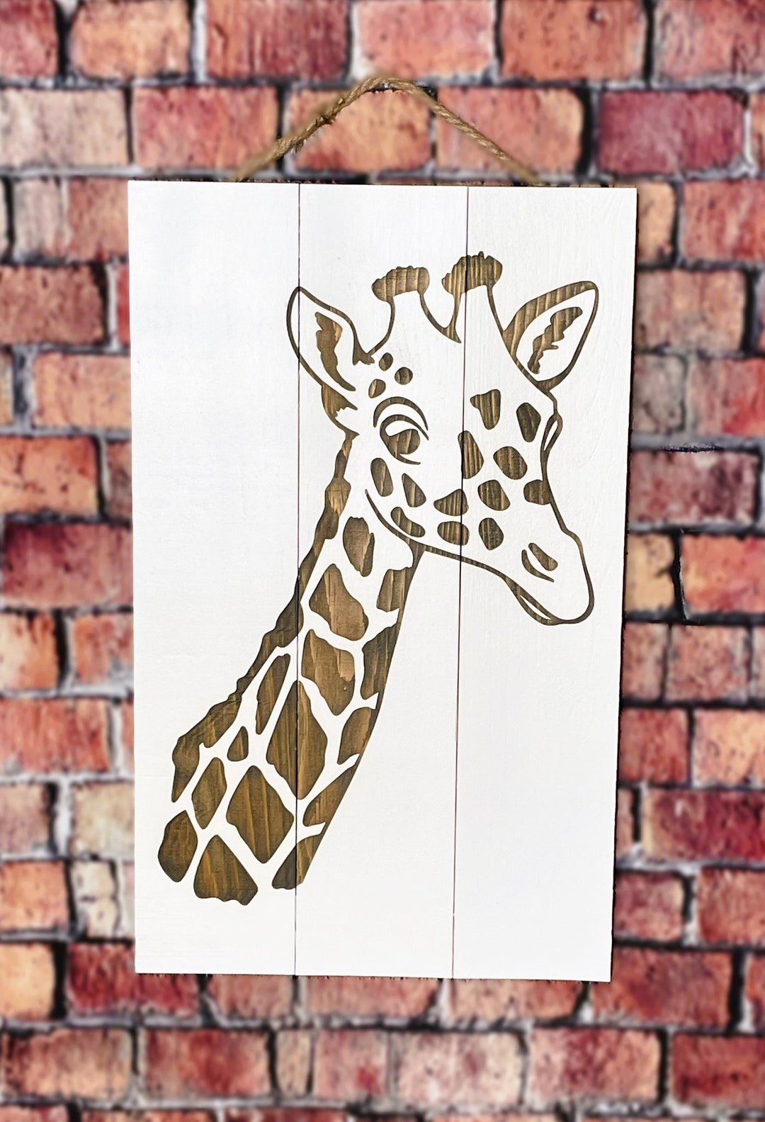 Giraffe Sign Laser Engraved Pallet Wood Sign Zoo Animal - Etsy