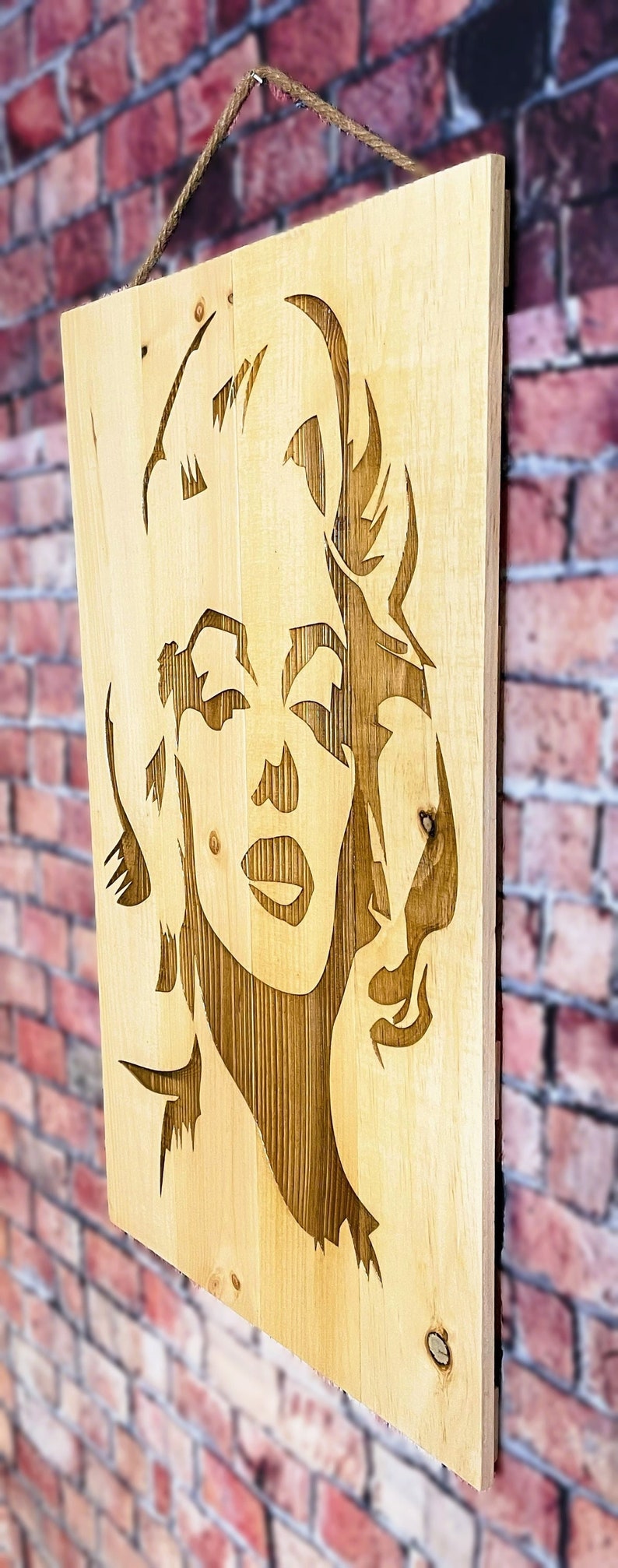 Marilyn Monroe Engraved Wood Sign Custom Gift Laser Engraved Pallet ...