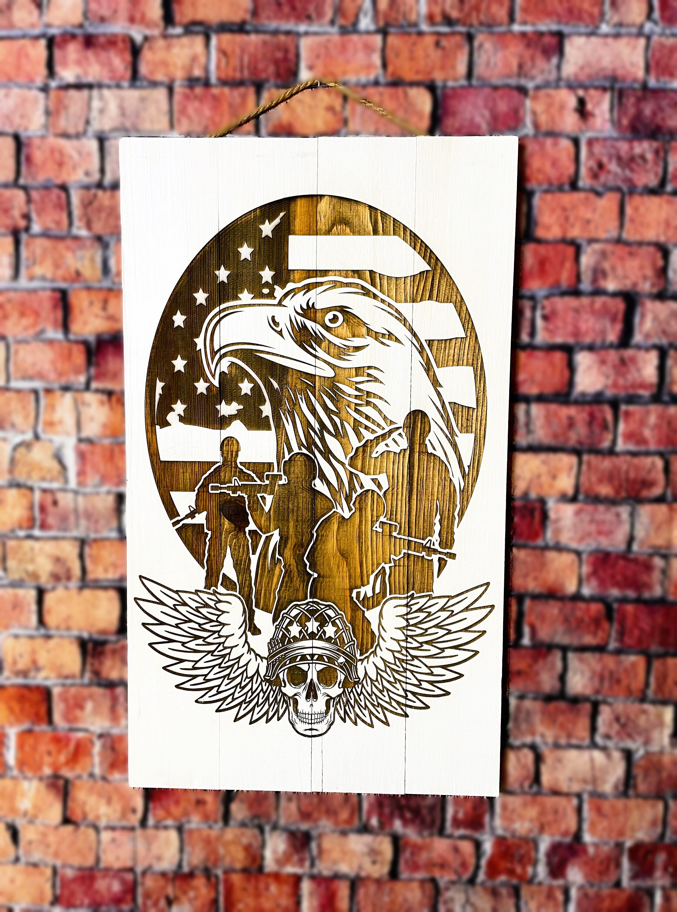 American Soldier Signs Custom Engraved Wood Sign Perfect Gift for Dad ...