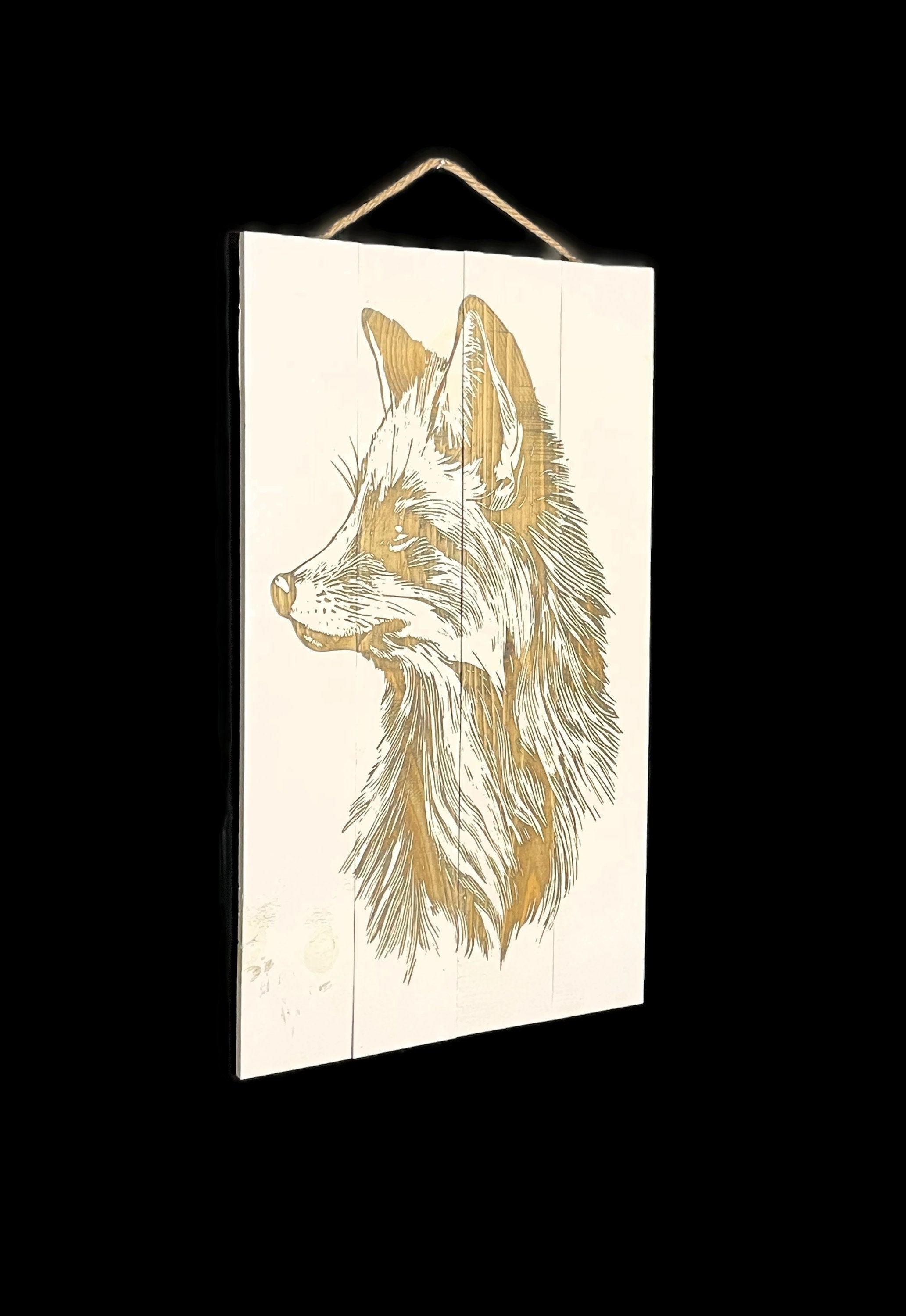 The Fox Sign Laser Engraved Pallet Wood Sign Animal Signs Pet Decor ...