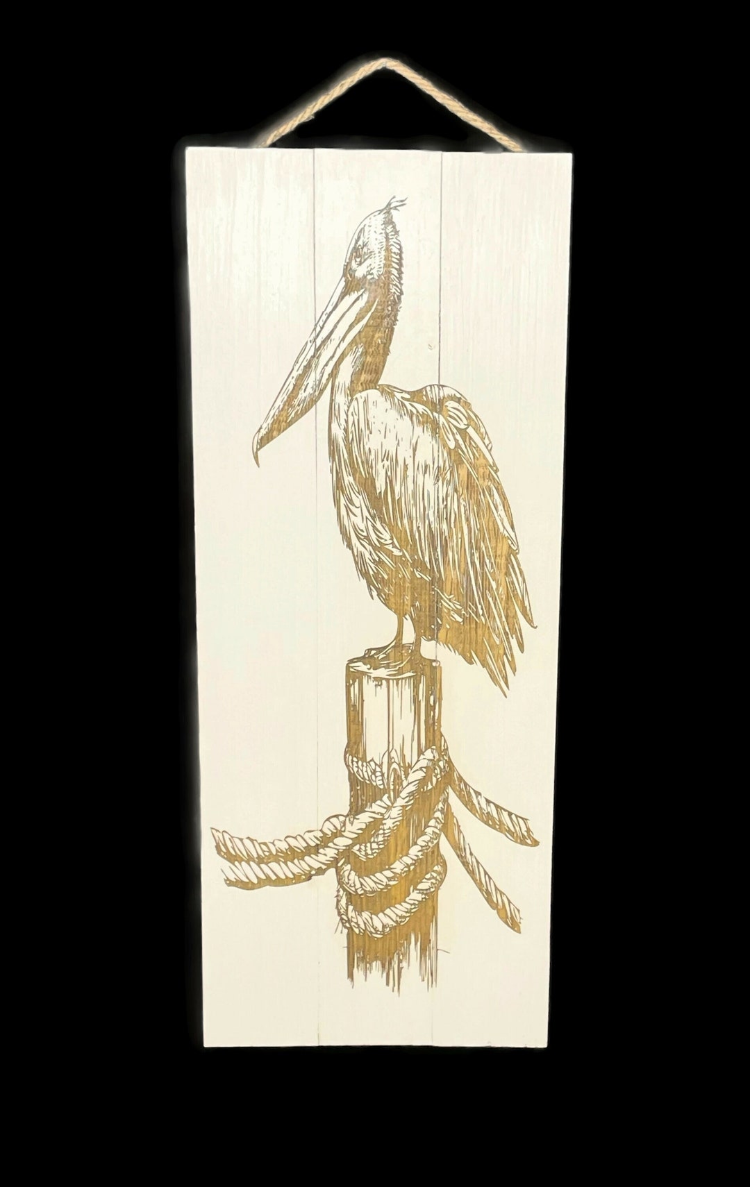 Pelican Sign | Laser Engraved | Pallet Wood Sign | Animal Signs | Beach ...