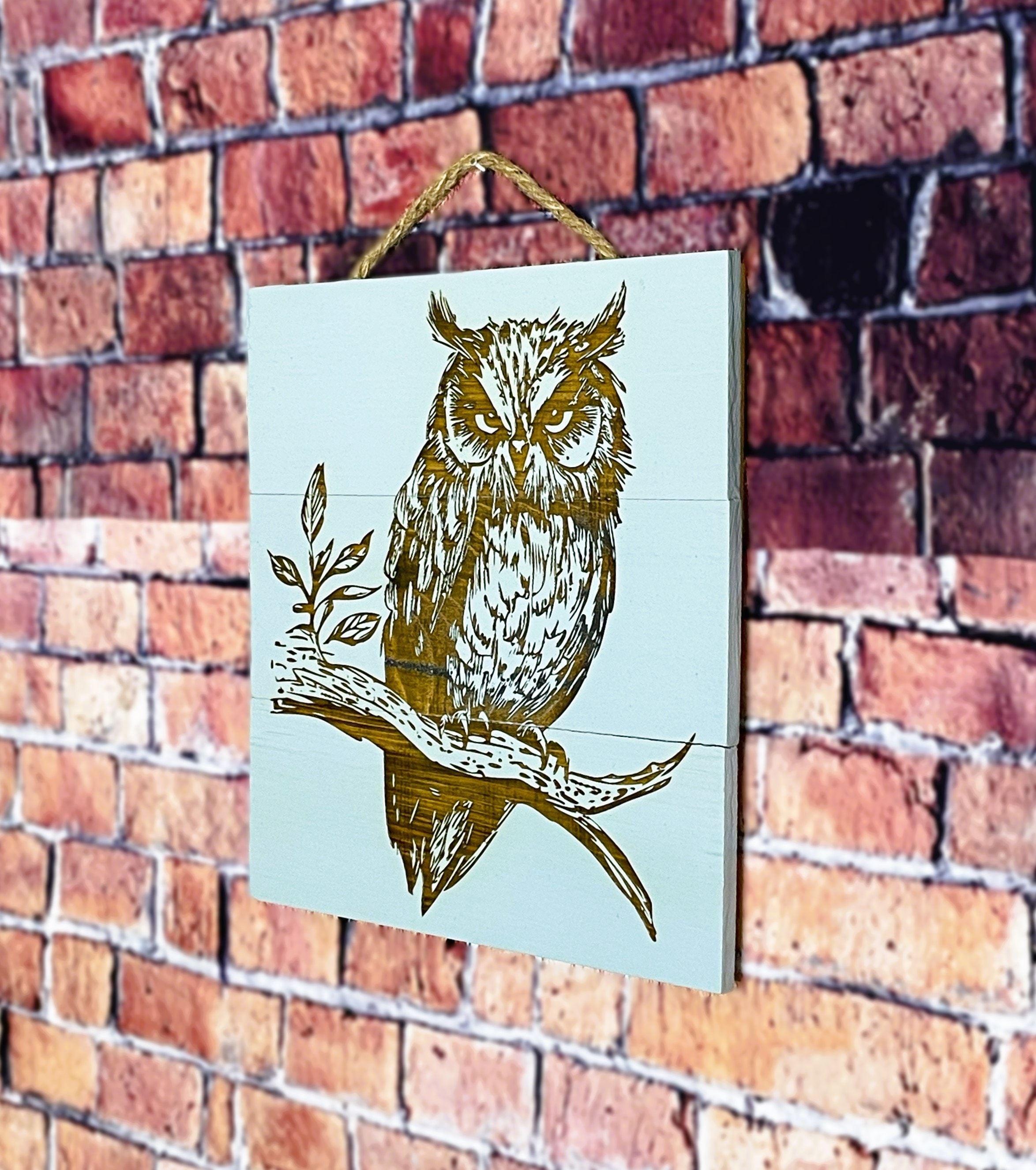 The Owl Laser Engraved Pallet Wood Sign Owl Sign Birds - Etsy