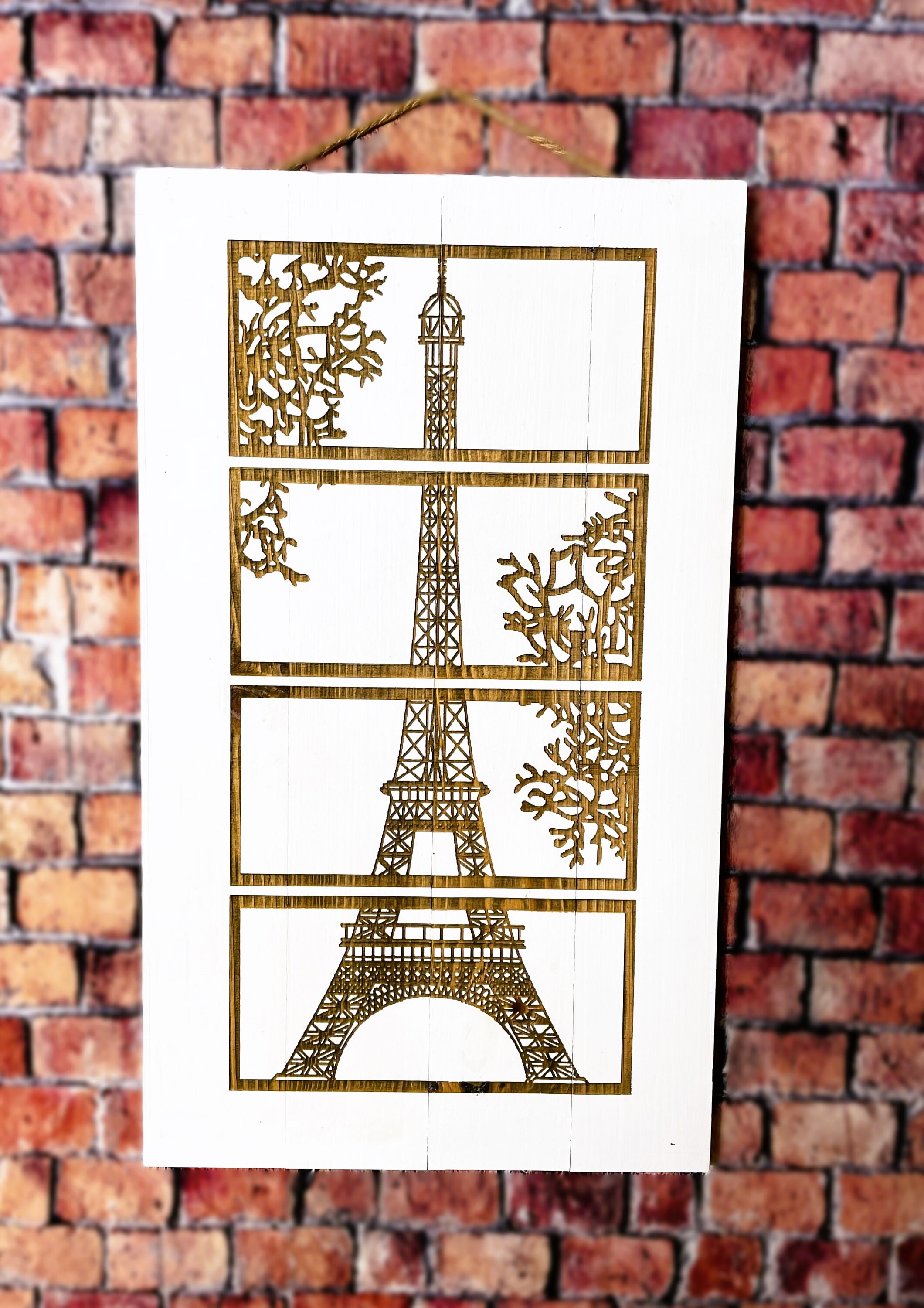 The Eiffel Tower Sign A Laser Engraved Painted Wood Sign - Etsy