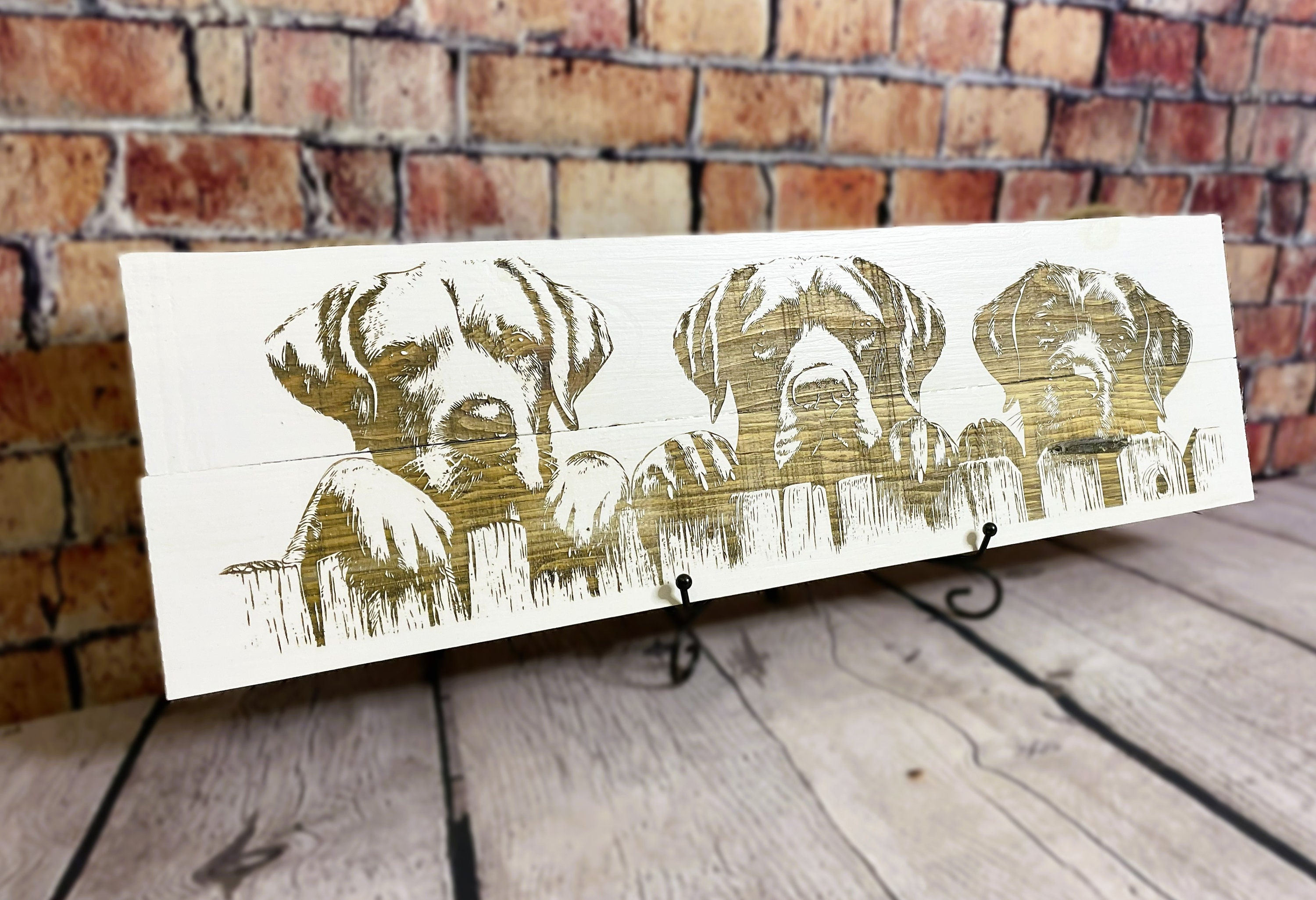 Three Labs Laser Engraved Pallet Wood Sign Dog Sign - Etsy