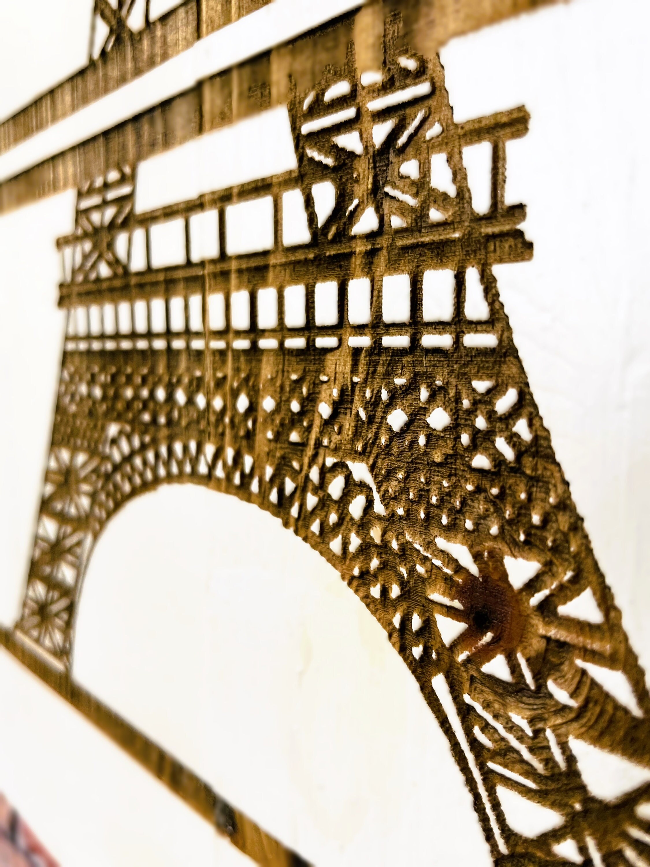 The Eiffel Tower Sign A Laser Engraved Painted Wood Sign - Etsy