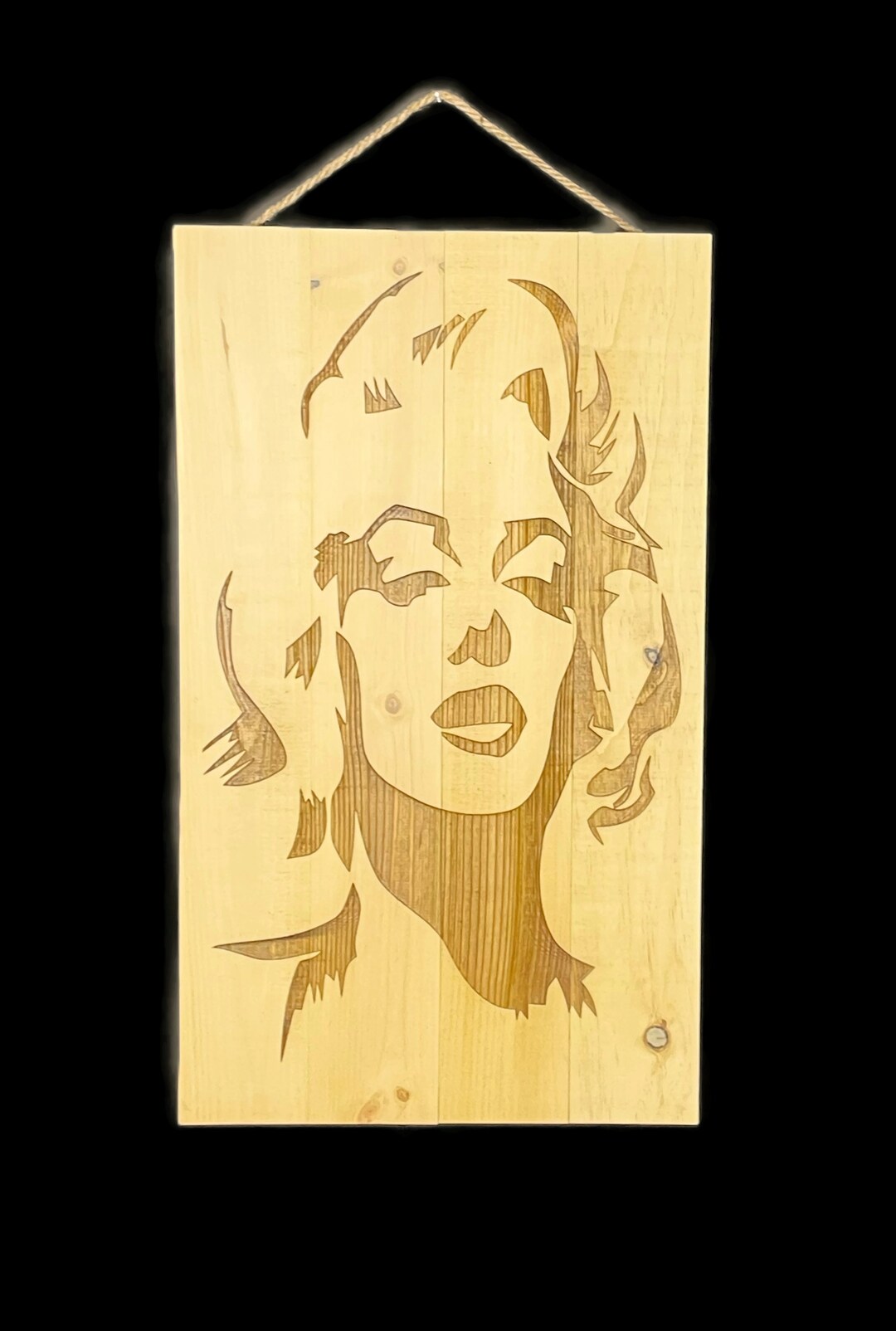 Marilyn Monroe Engraved Wood Sign Custom Gift | Laser Engraved | Pallet ...