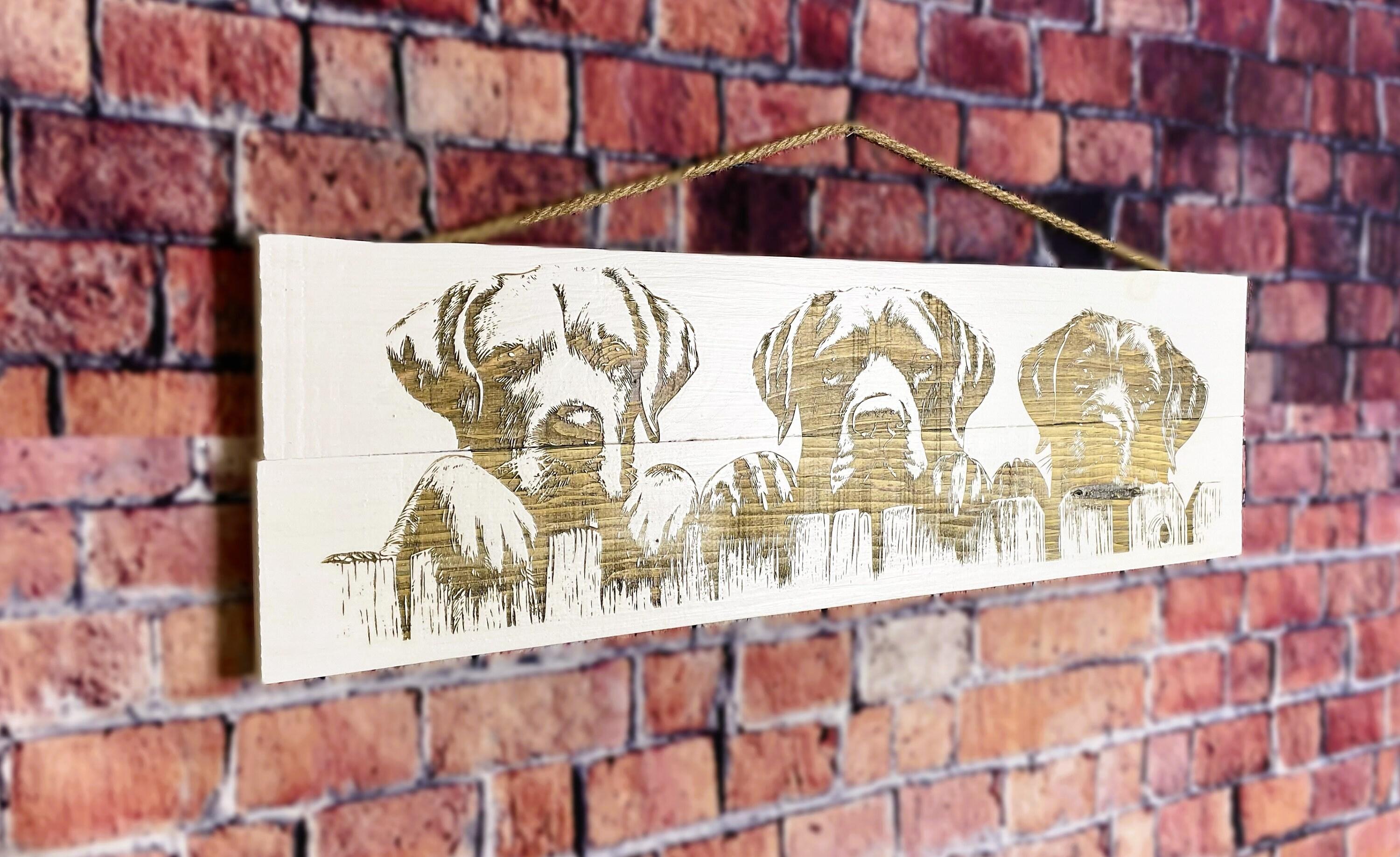 Three Labs Laser Engraved Pallet Wood Sign Dog Sign - Etsy