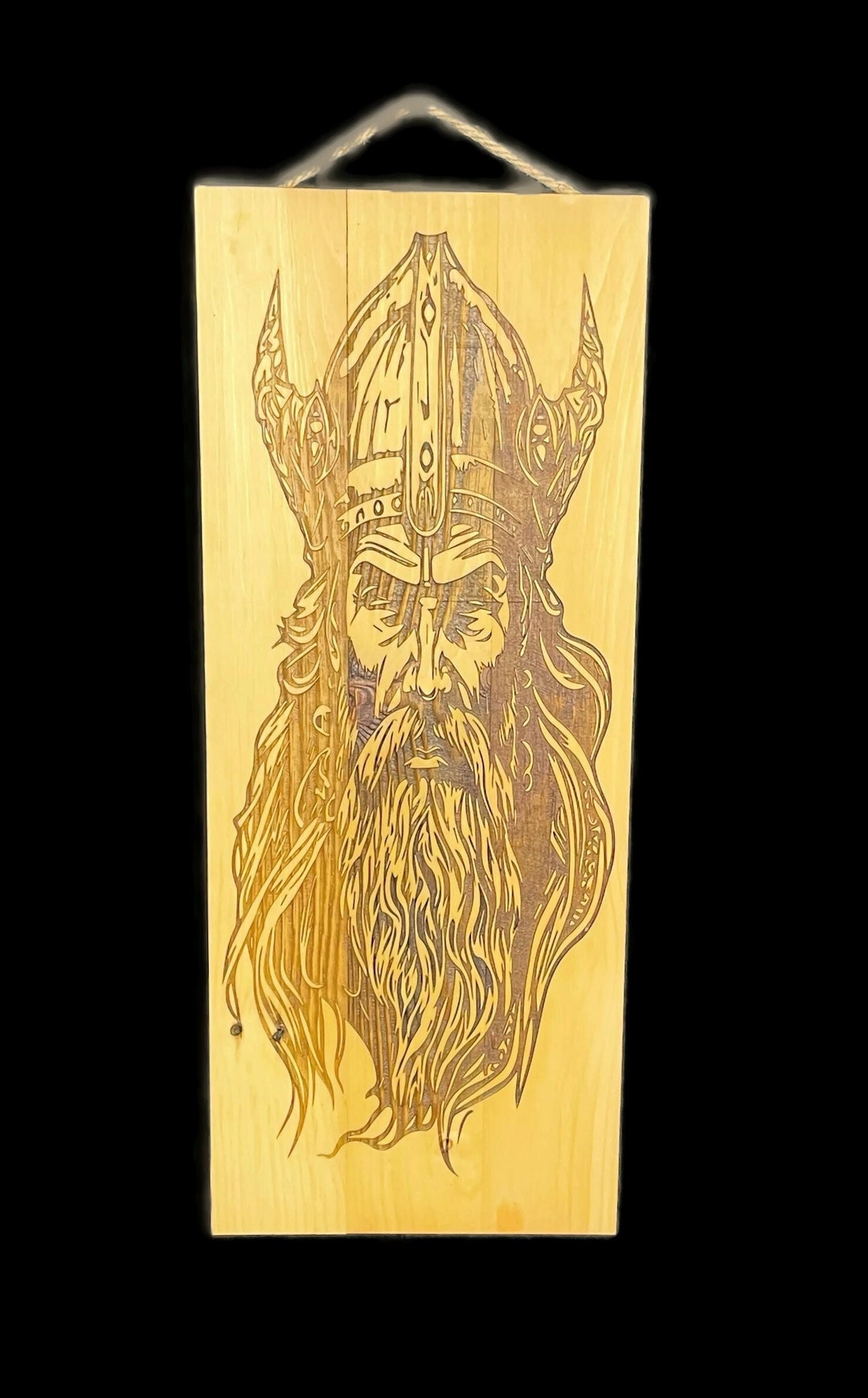 Viking King | Laser Engraved | Pallet Wood Sign | Gothic Decor | Viking ...