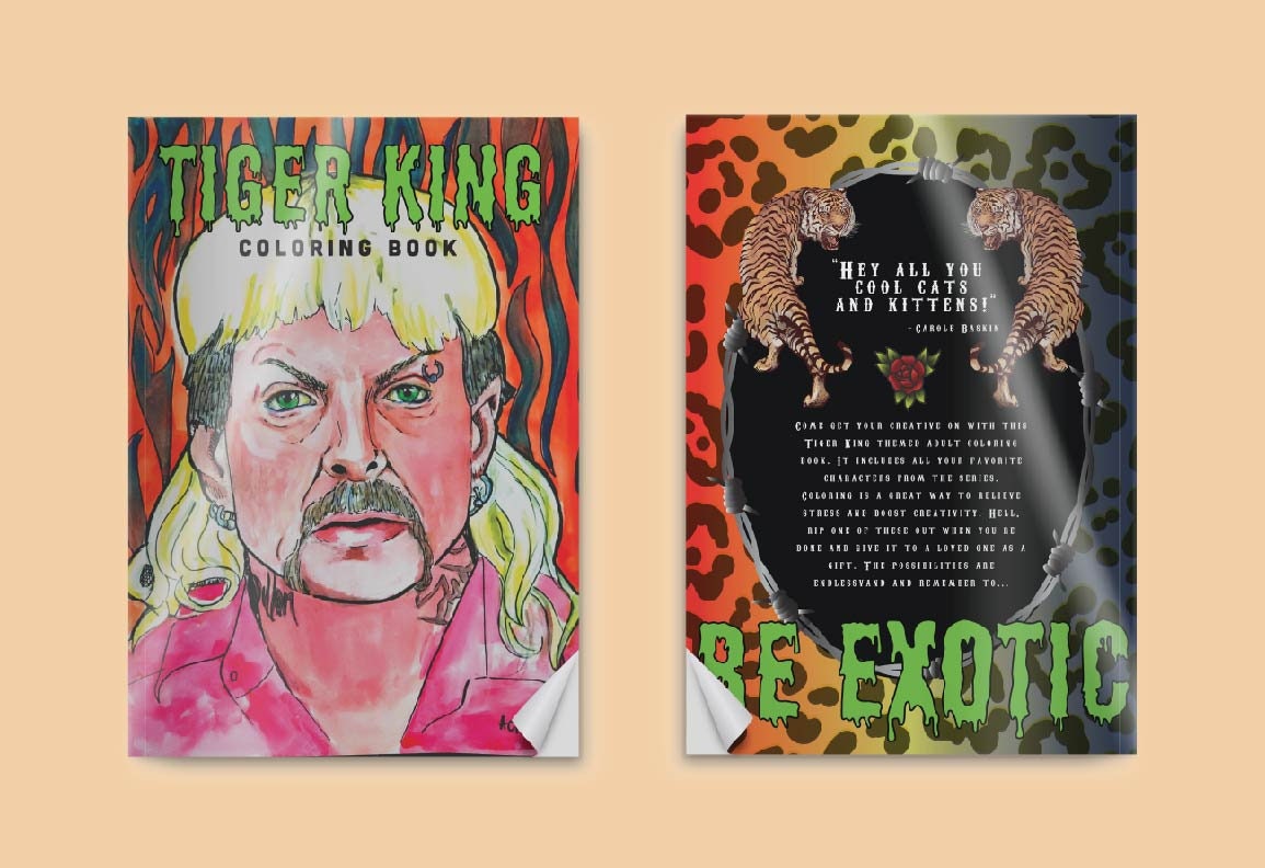 Tiger King Coloring Book - Etsy