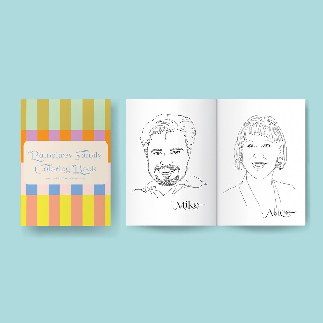 Custom Portrait Coloring Book - Etsy