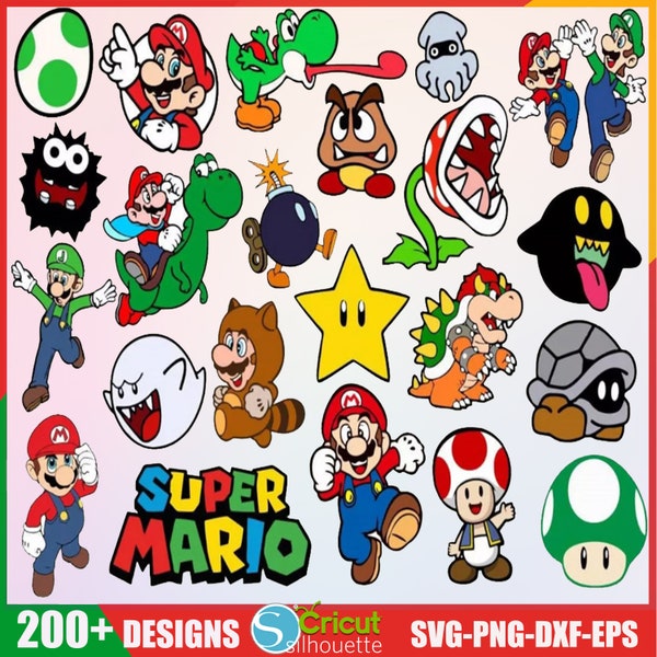 Mario Silhouette - Etsy
