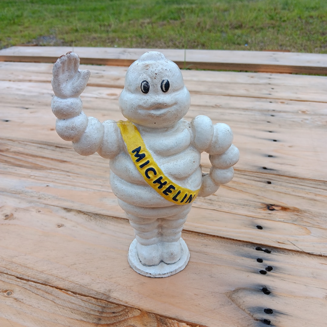 Vintage Cast Iron Michelin Man Standing Piggy Bank - Etsy
