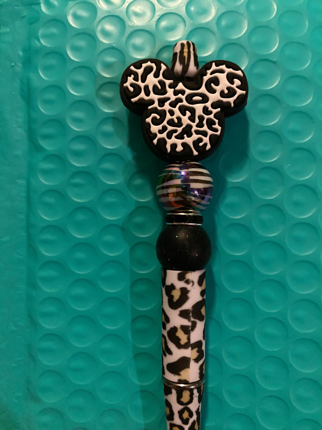 Leopard Print Mickey Head Pen - Etsy