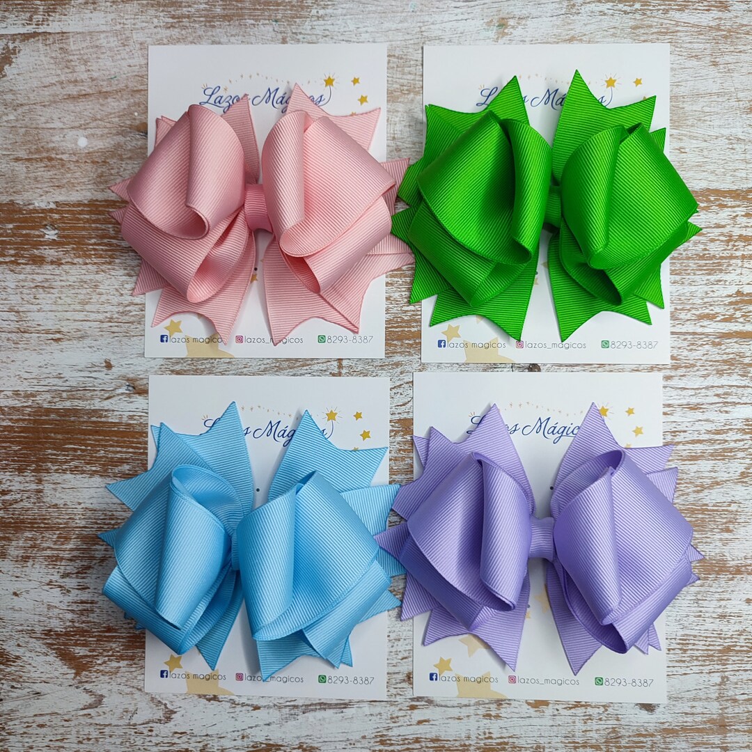Classic Hair Bows, Large Hair Bows, Girls Bows, Solid Colors Hair Bows ...
