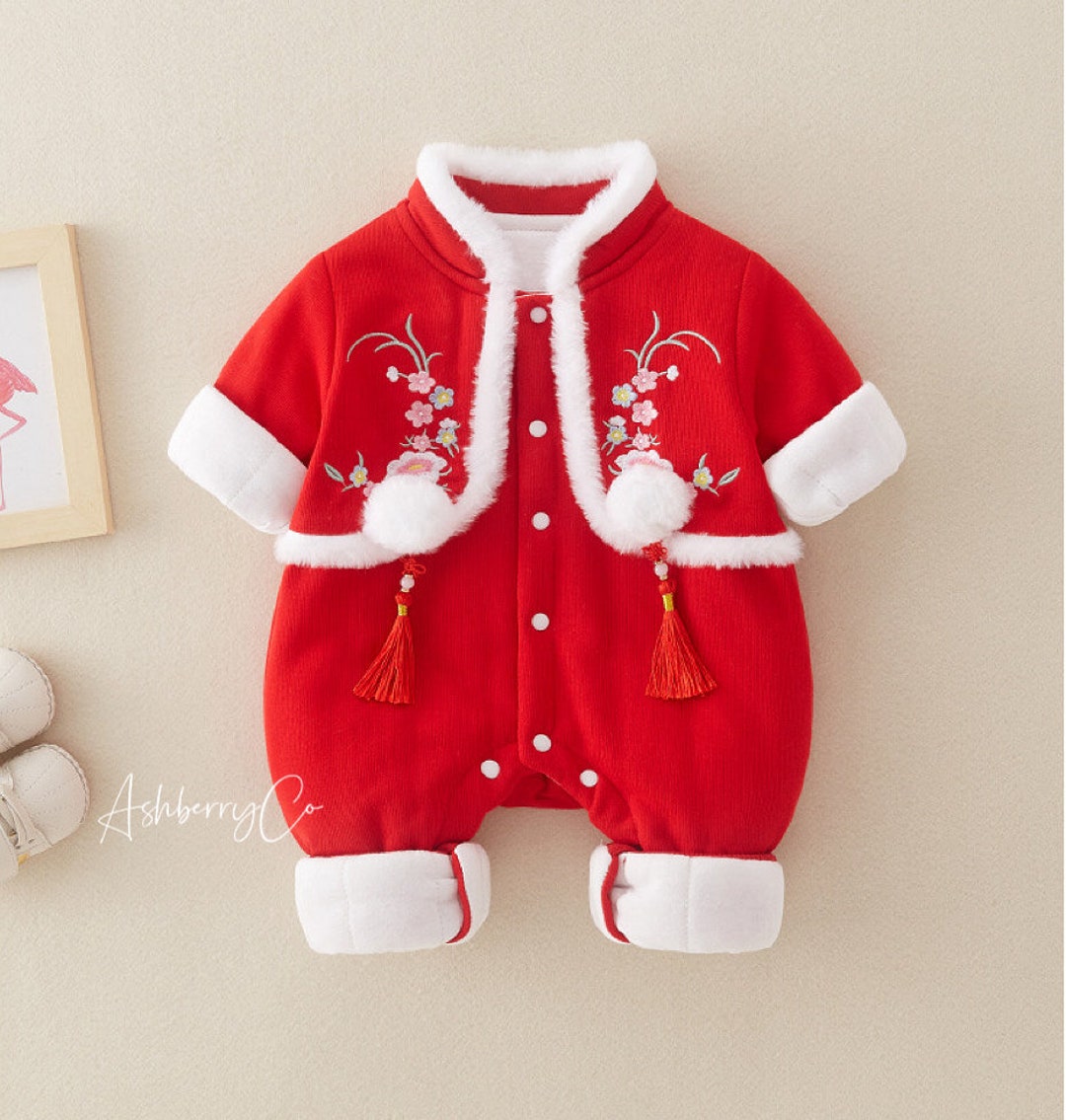 Traditional Chinese Baby Hanfu Romper, Chinese New Year Baby Girl ...