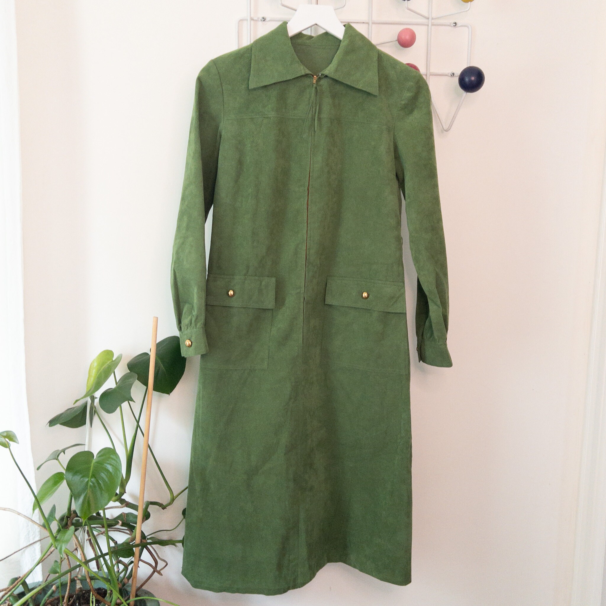 Vintage 1970s Ultrasuede Green A-line Dress - Etsy