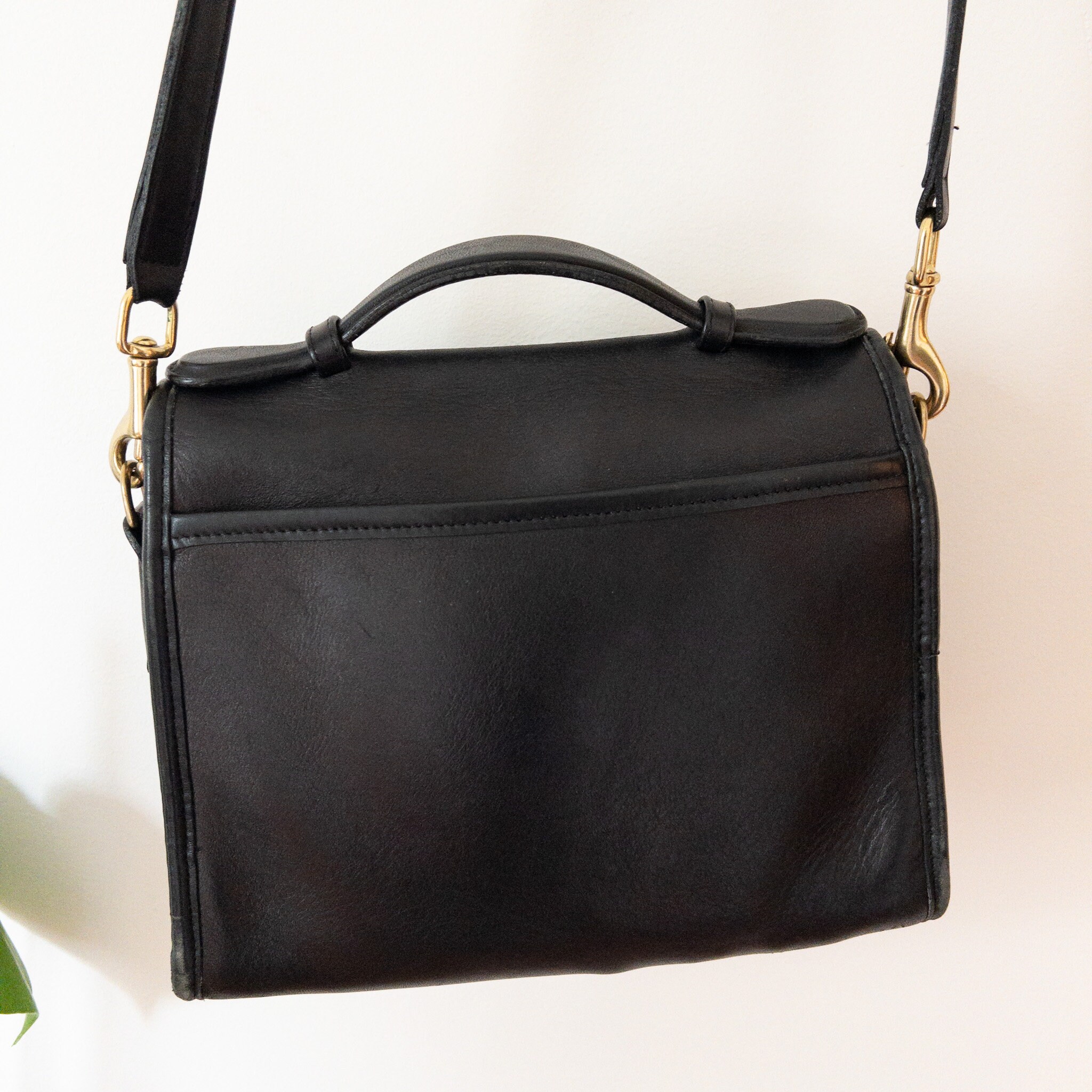 Vintage Coach Court Bag Top Handle Crossbody 9870 RARE Dark Navy ...