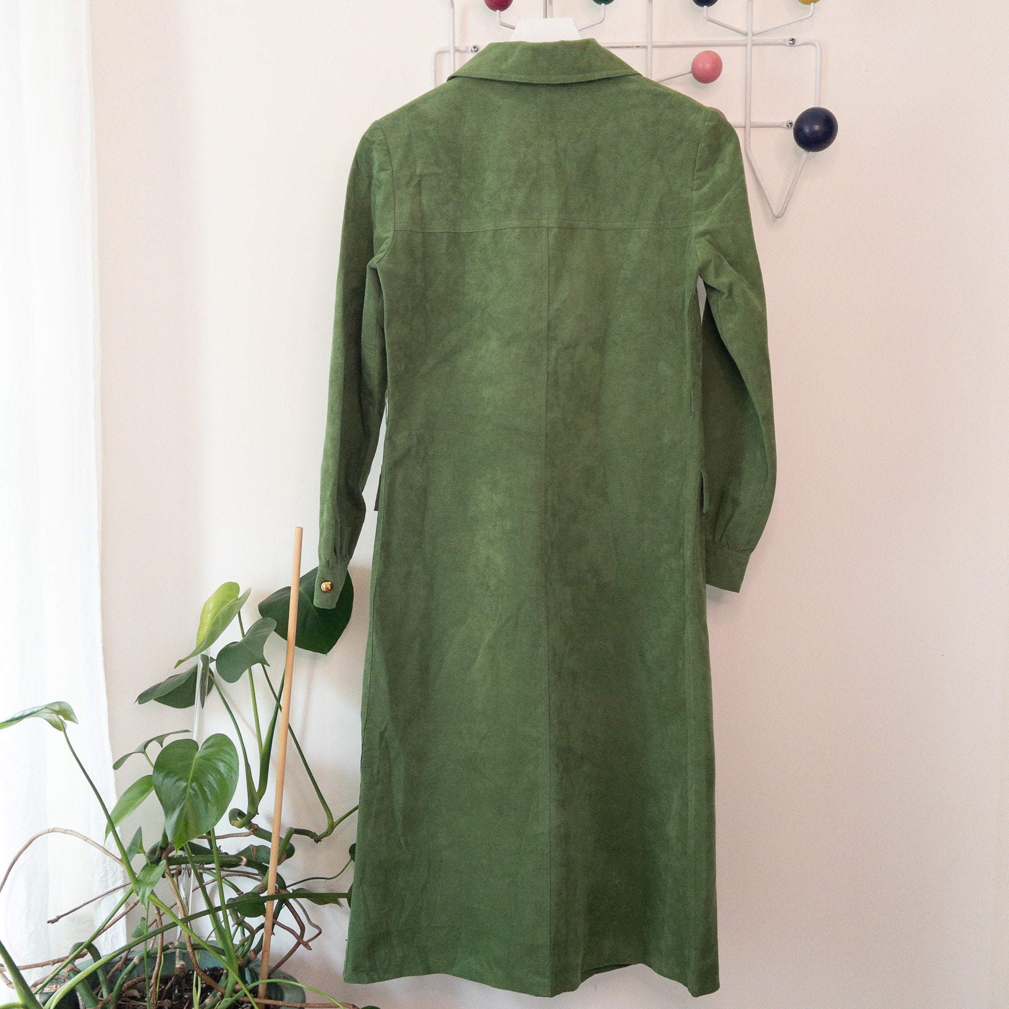 Vintage 1970s Ultrasuede Green A-line Dress - Etsy