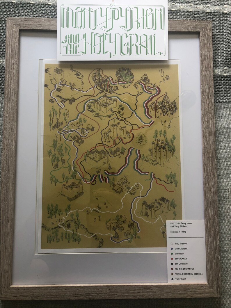 Monty Python & the Holy Grail Movie Map - Etsy