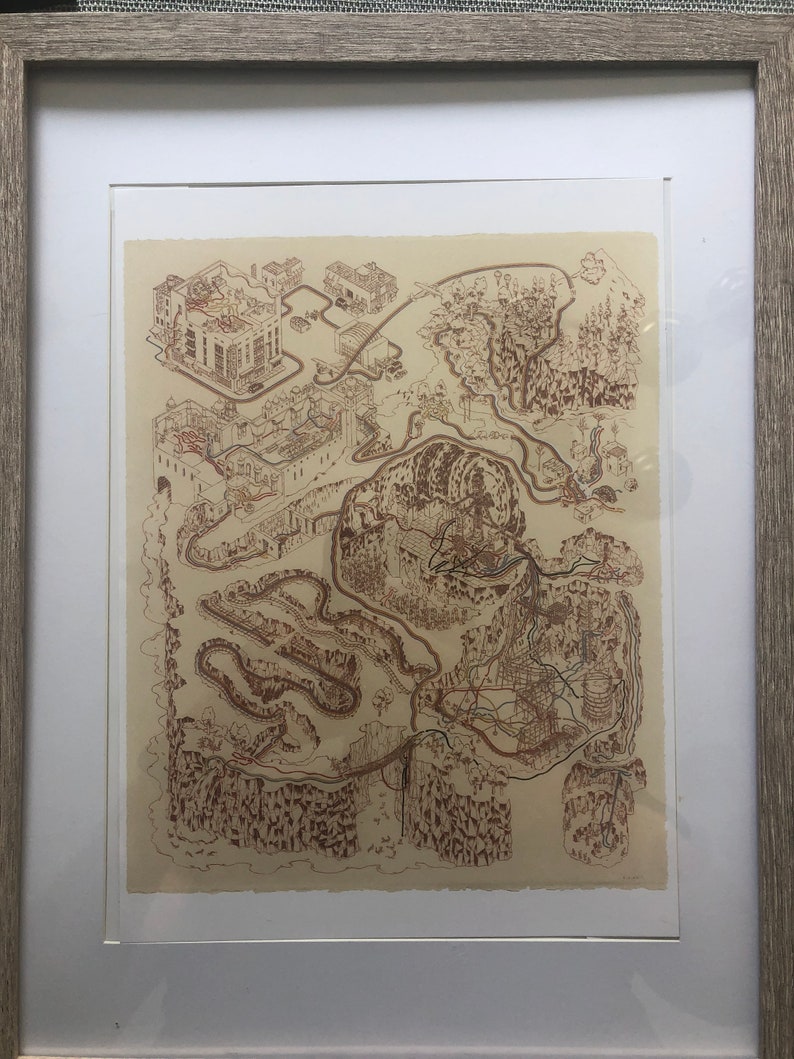Indiana Jones Temple of Doom Movie Map - Etsy