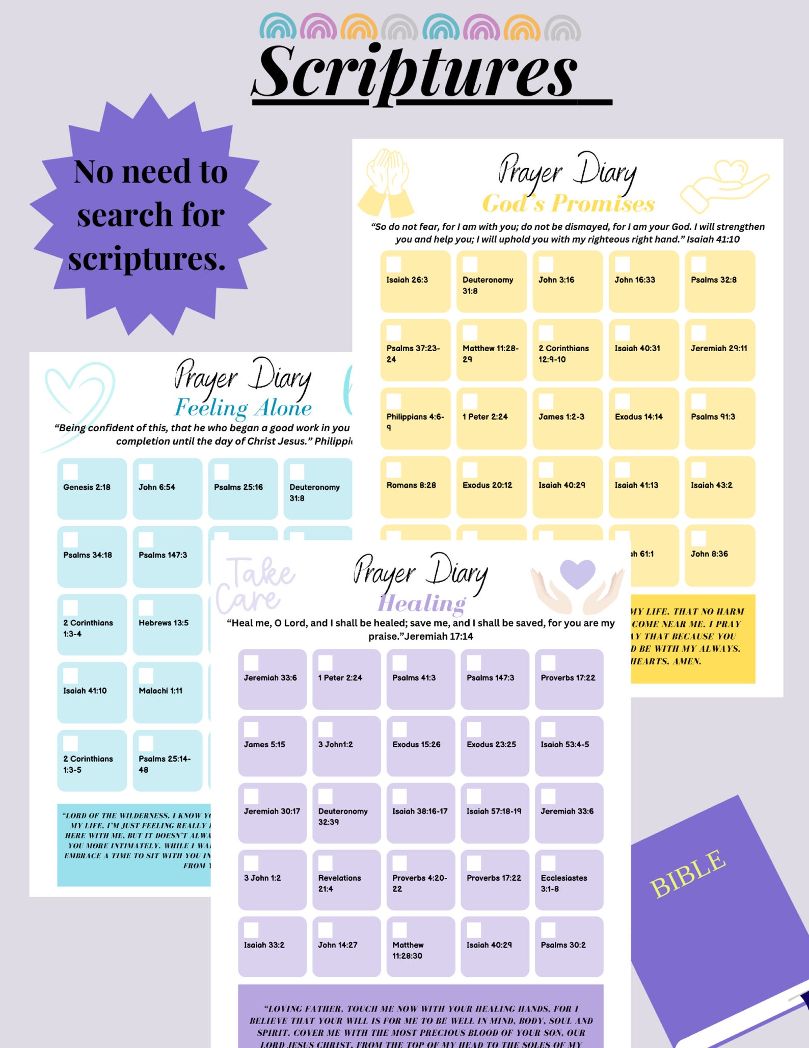 Digitial Prayer Diary- Prayers, Scriptures, Diary: Scriptures to Help ...