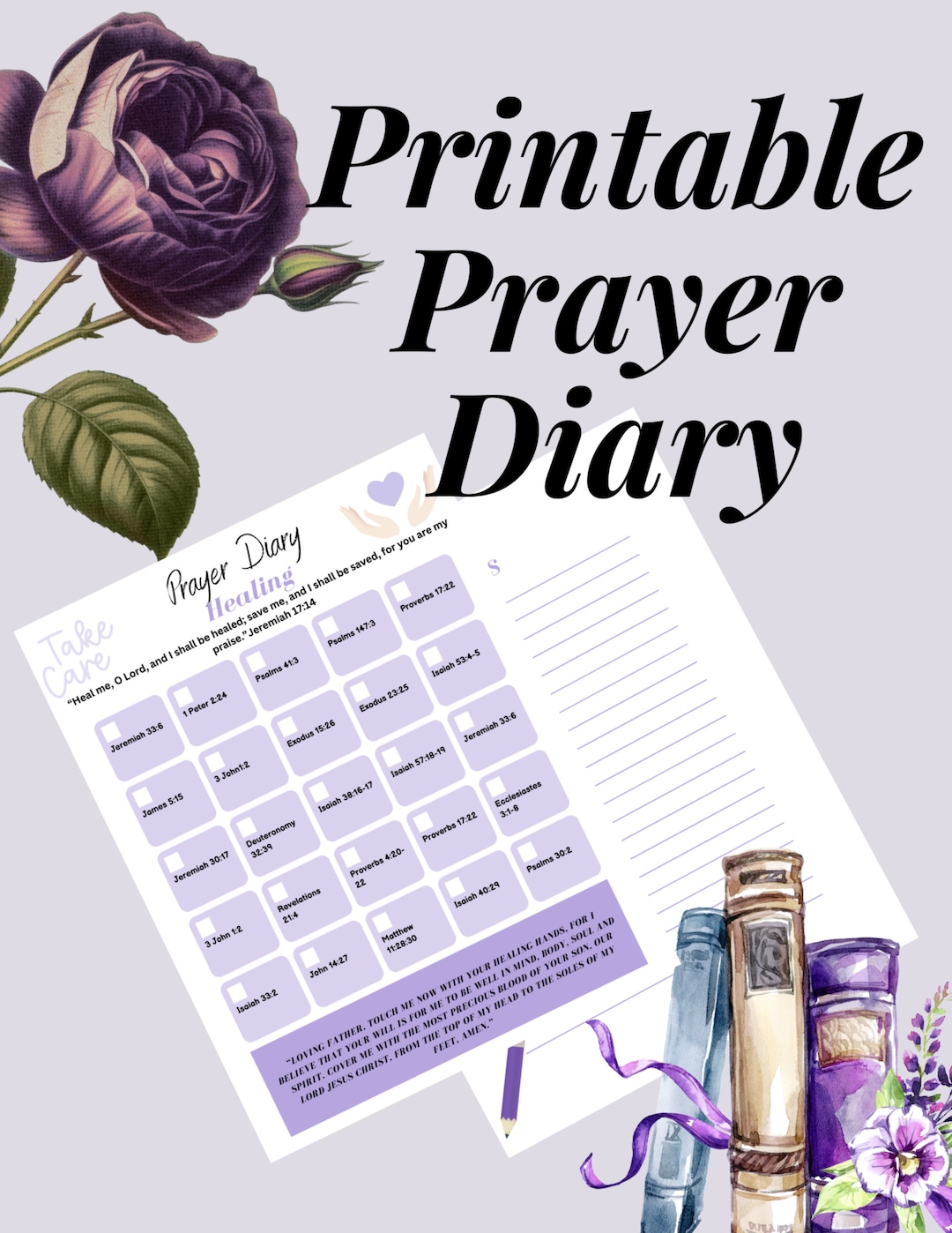 Digitial Prayer Diary- Prayers, Scriptures, Diary: Scriptures to Help ...