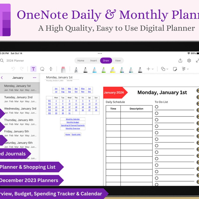 Onenote Template for Work - Etsy