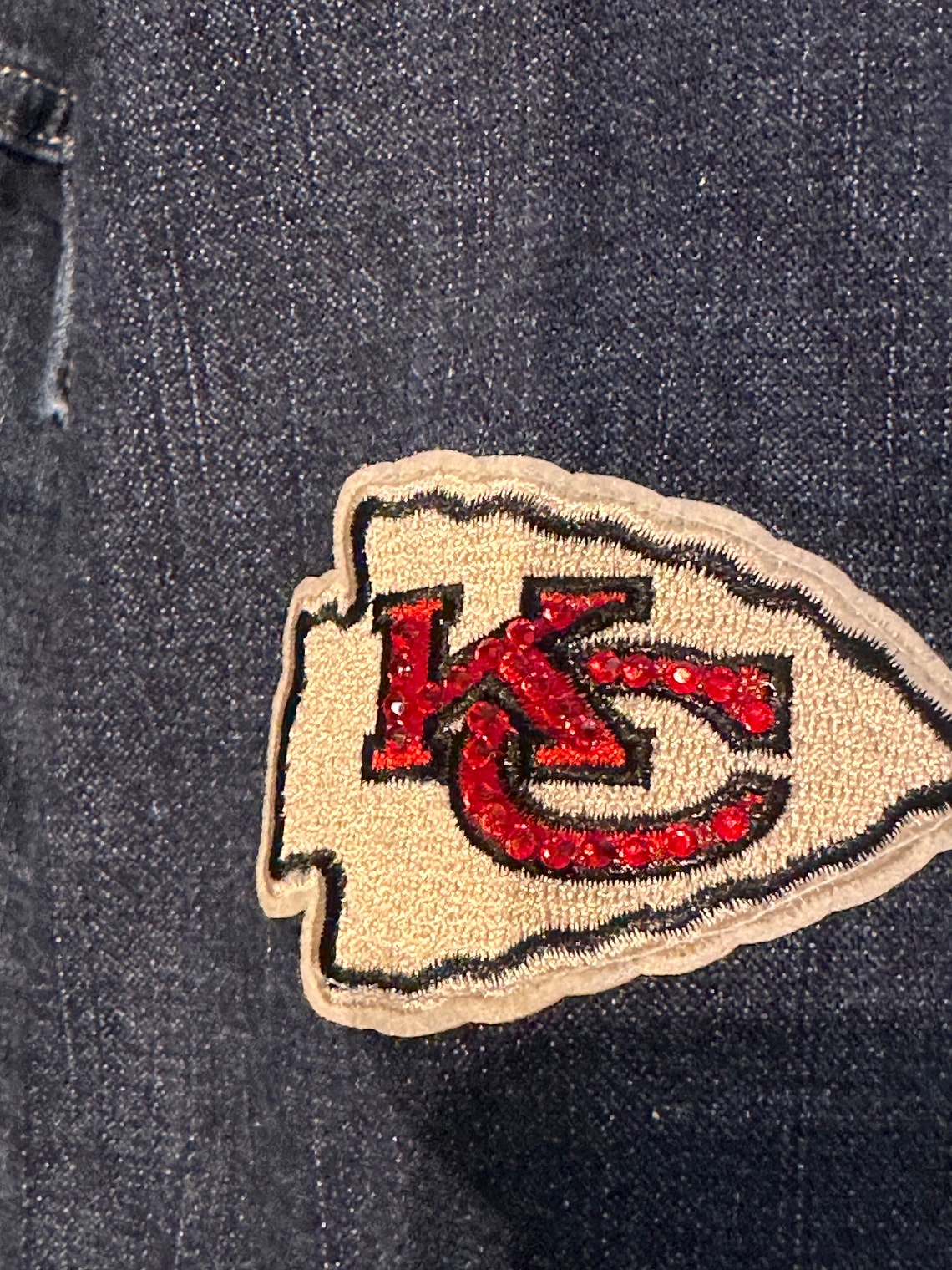 Custom Kansas City Chiefs Denim Jacket: Bling Football Apparel - Etsy