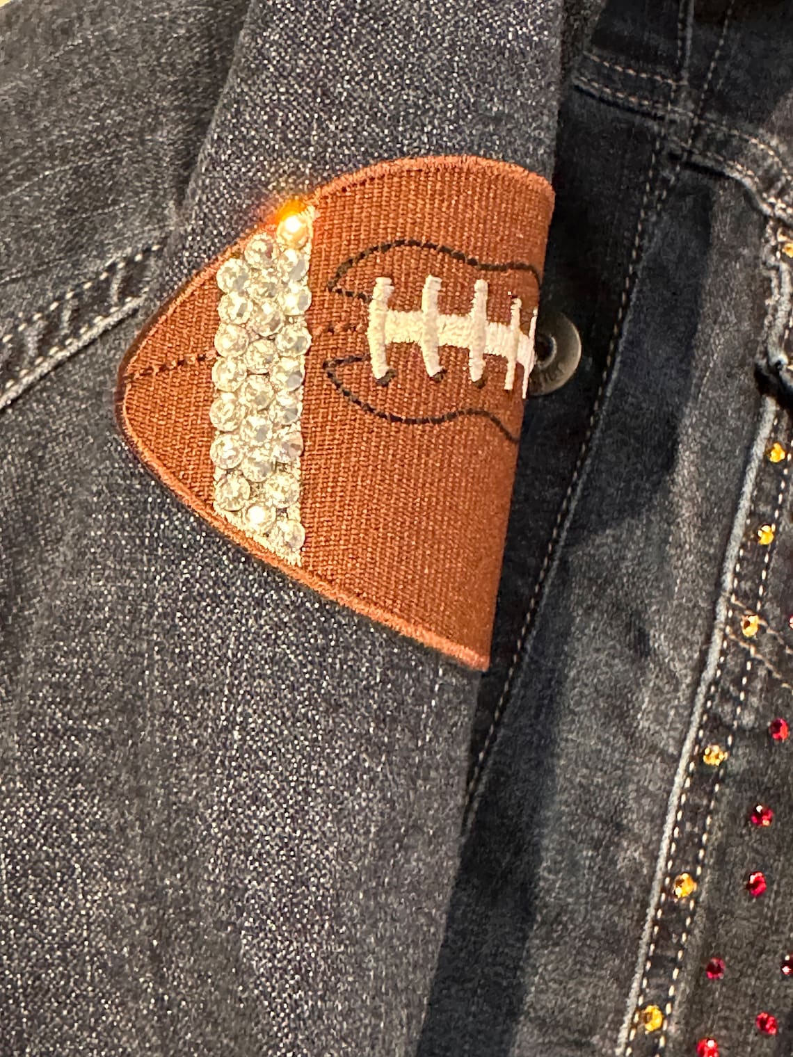 Custom Kansas City Chiefs Denim Jacket: Bling Football Apparel - Etsy