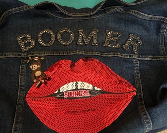 Denim OKLAHOMA SOONER Jacket - Etsy