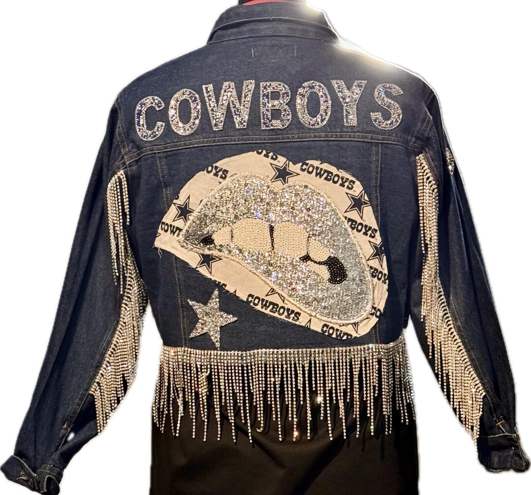 Dallas Cowboys Bling Denim Jacket: Custom Rhinestone Fan Apparel. Made ...
