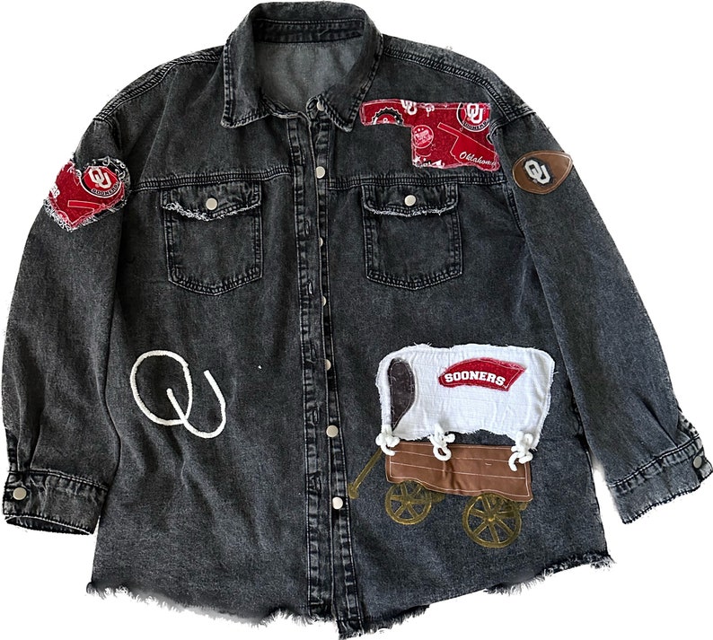 Denim OKLAHOMA SOONER Jacket - Etsy