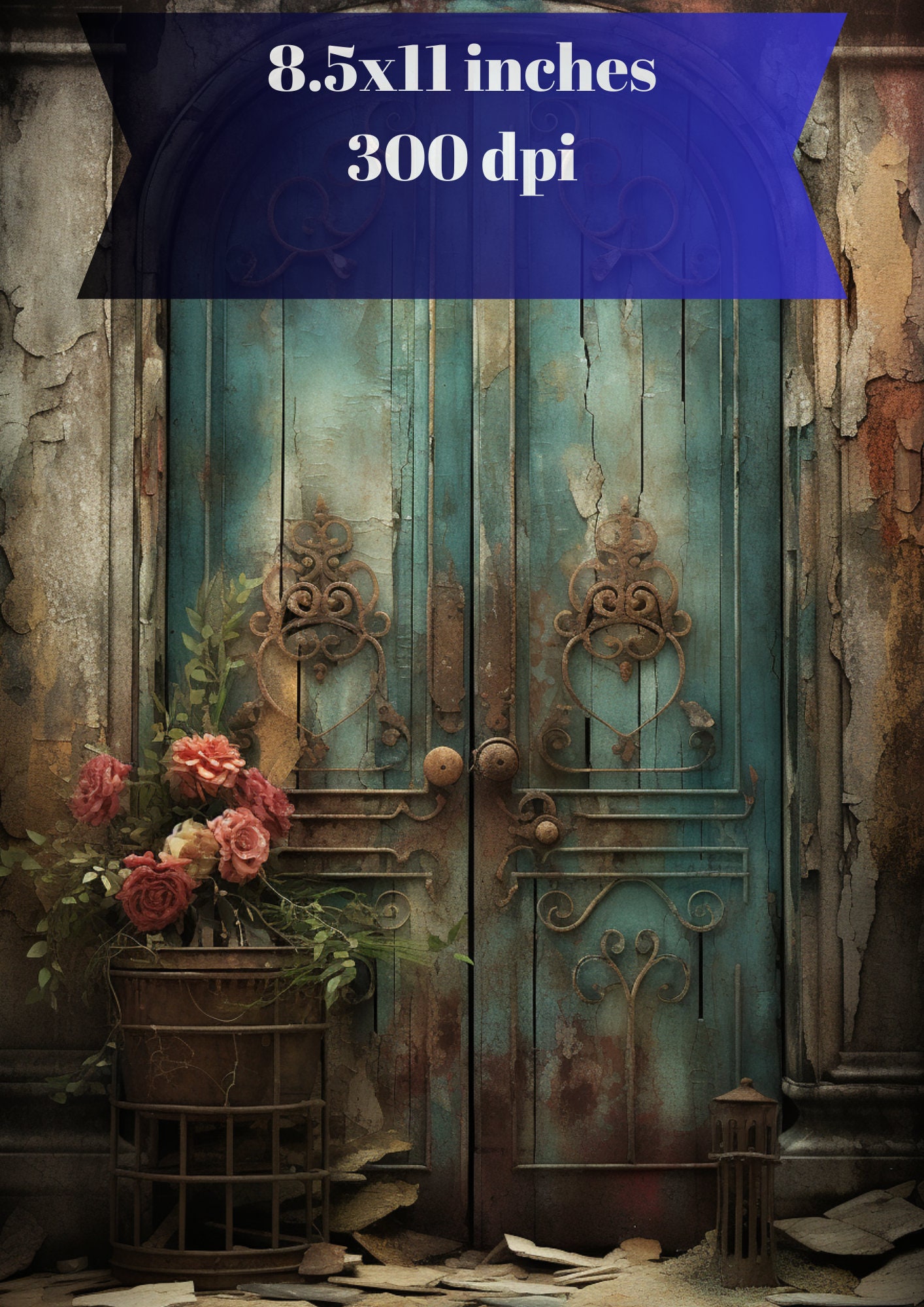 Junk Journal Printable, Wooden Doors , Vintage Journal Pages, Door Junk ...