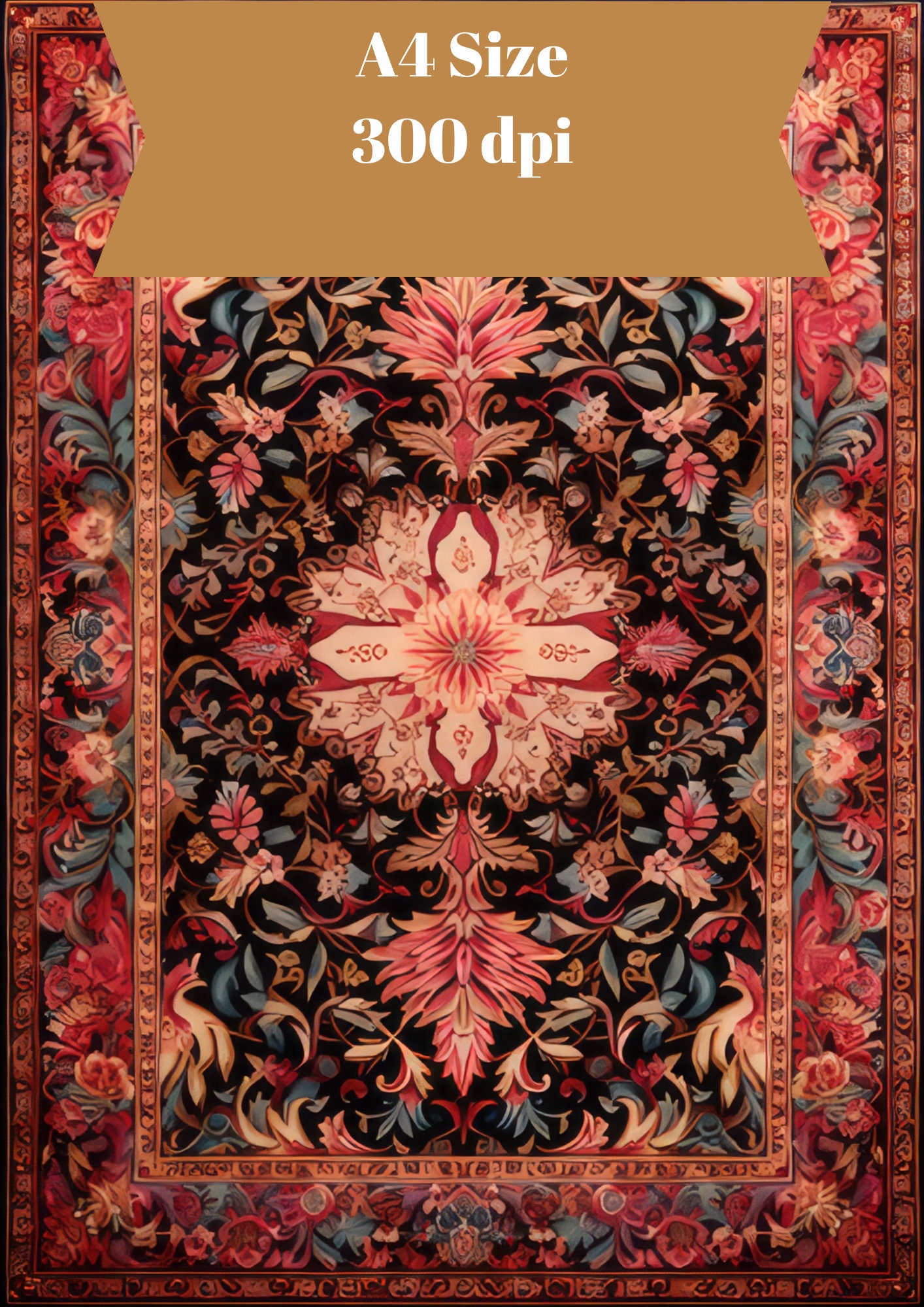 Printable Turkish Rug Digital Paper, Carpet Digital Paper, Ornament ...