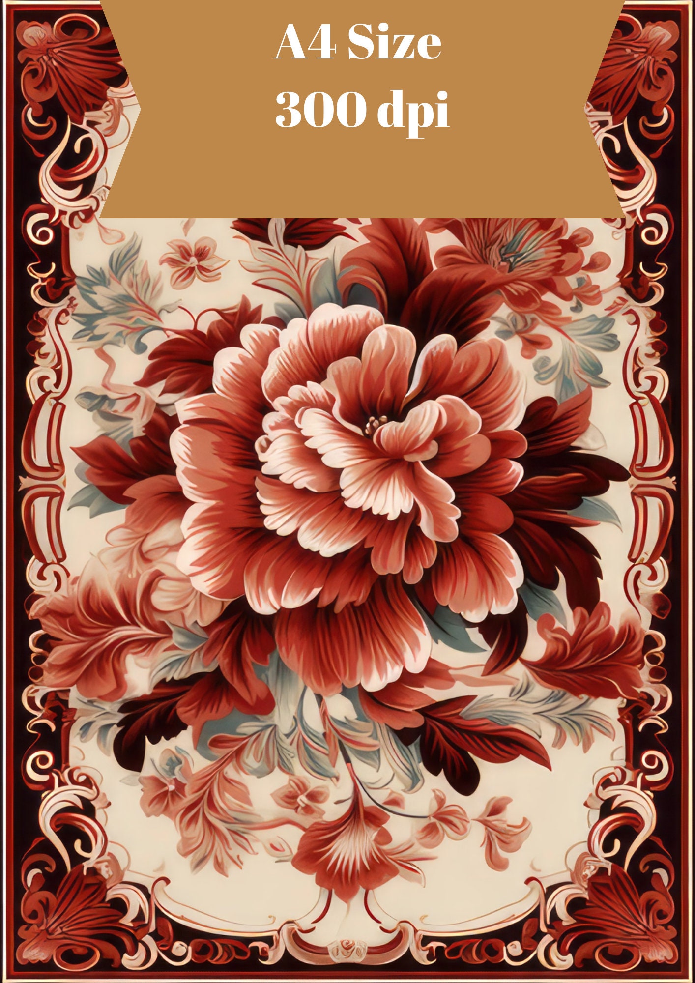 Printable Turkish Rug Digital Paper, Carpet Digital Paper, Ornament ...