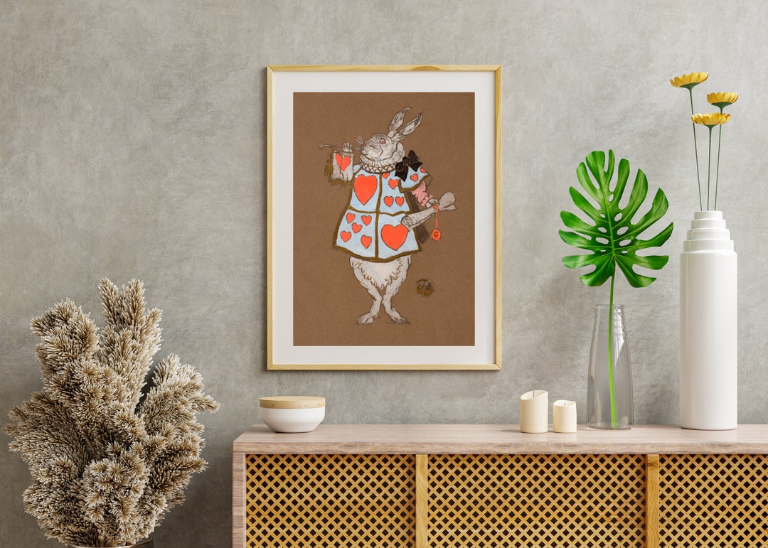 Printable Wall Art, White Rabbit With Herald's Costume Design ...