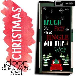 Jingle All the Way Classroom Door Christmas Bulletin Board December ...