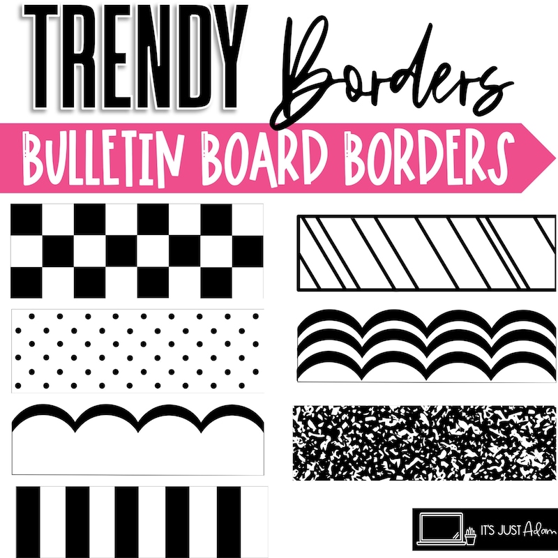 Checkered Bulletin Board Border - Etsy