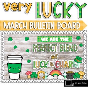 March Door Decor St. Patrick's Day Bulletin Board || Pastel Plaid ...