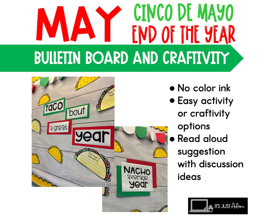 May Bulletin Board Craft Cinco De Mayo Door Decor Craftivity End to the ...