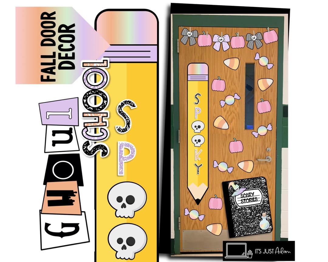 October Pencil Door | Fall Composition Notebook Classroom Decor ...